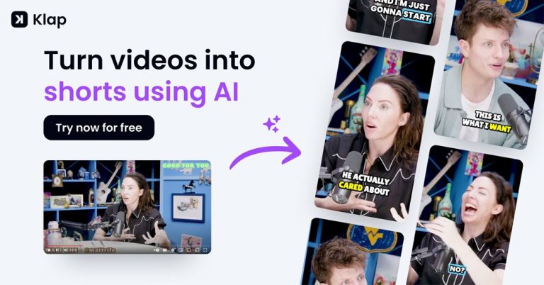 Klap Free Trial - Let AI Clip Your Videos for Shorts